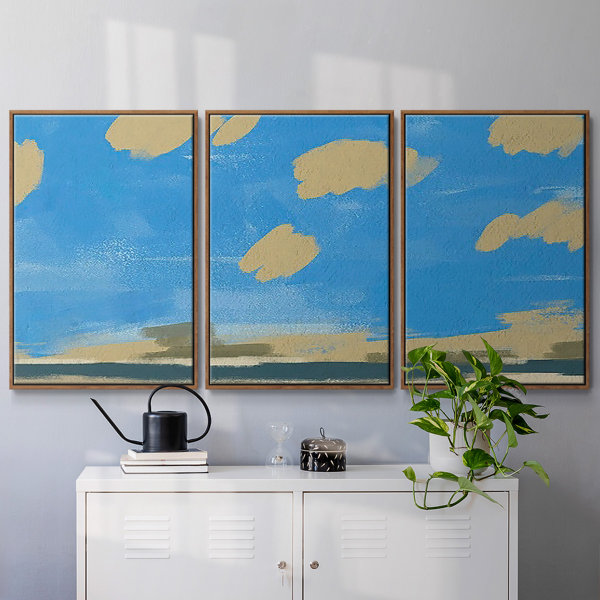 Brayden Studio® " Textured Beachscape II " 3 - Pieces - Wayfair Canada